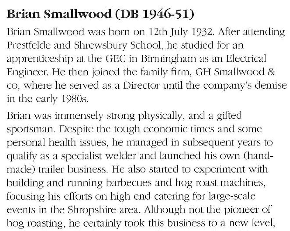 Brian Smallwood (1932-2017)